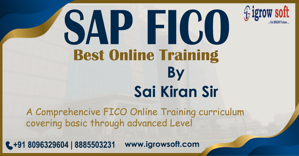 SAP FICO Online Training Institute from Igrowsoft Solutions