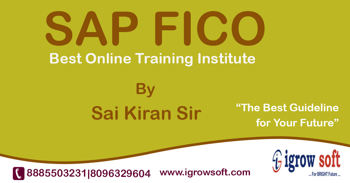 Best SAP FICO Online Training in USA from Igrowsoft